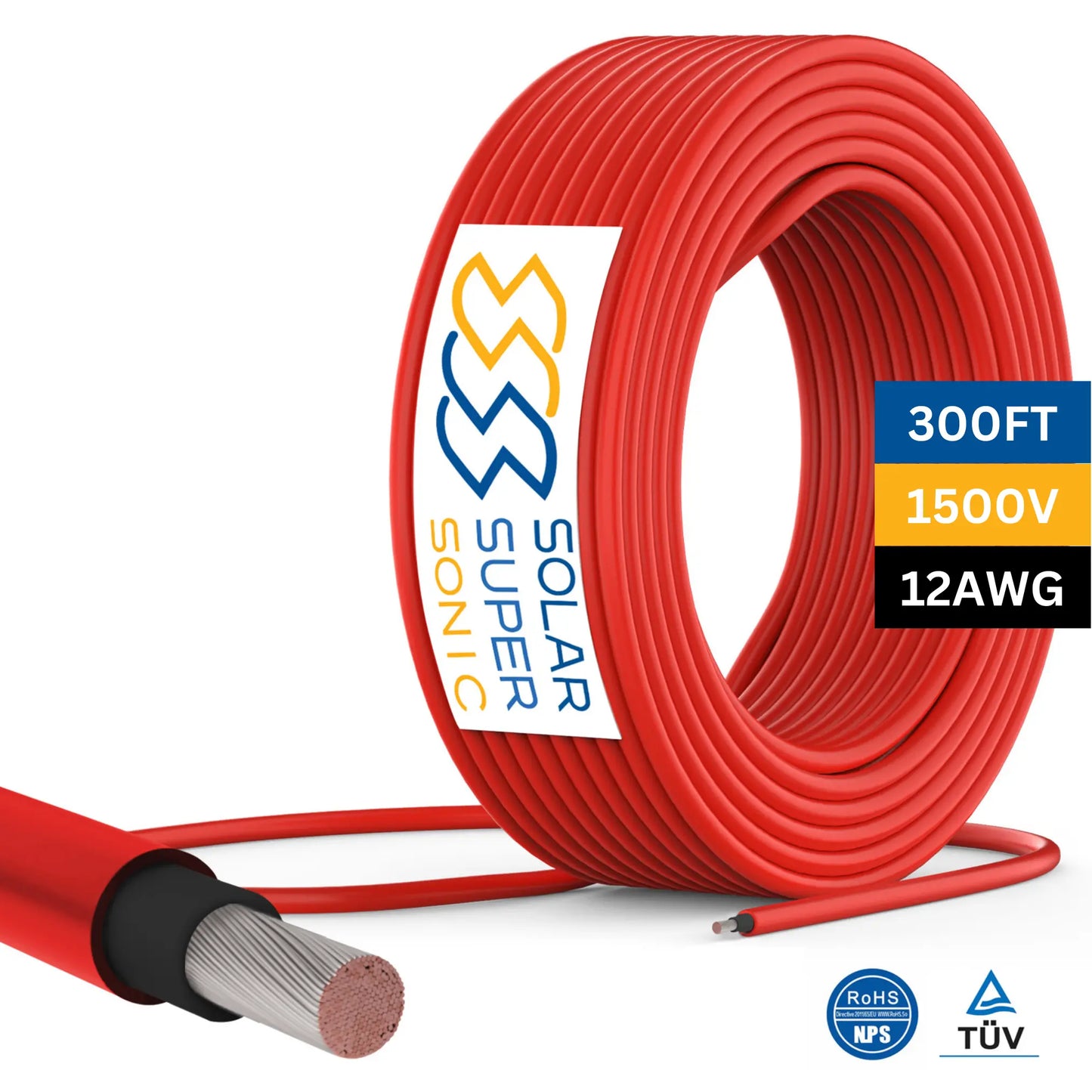 1500V Dual Sheath Solar Cable - TUV Certified UV Resistant PV Wire ...