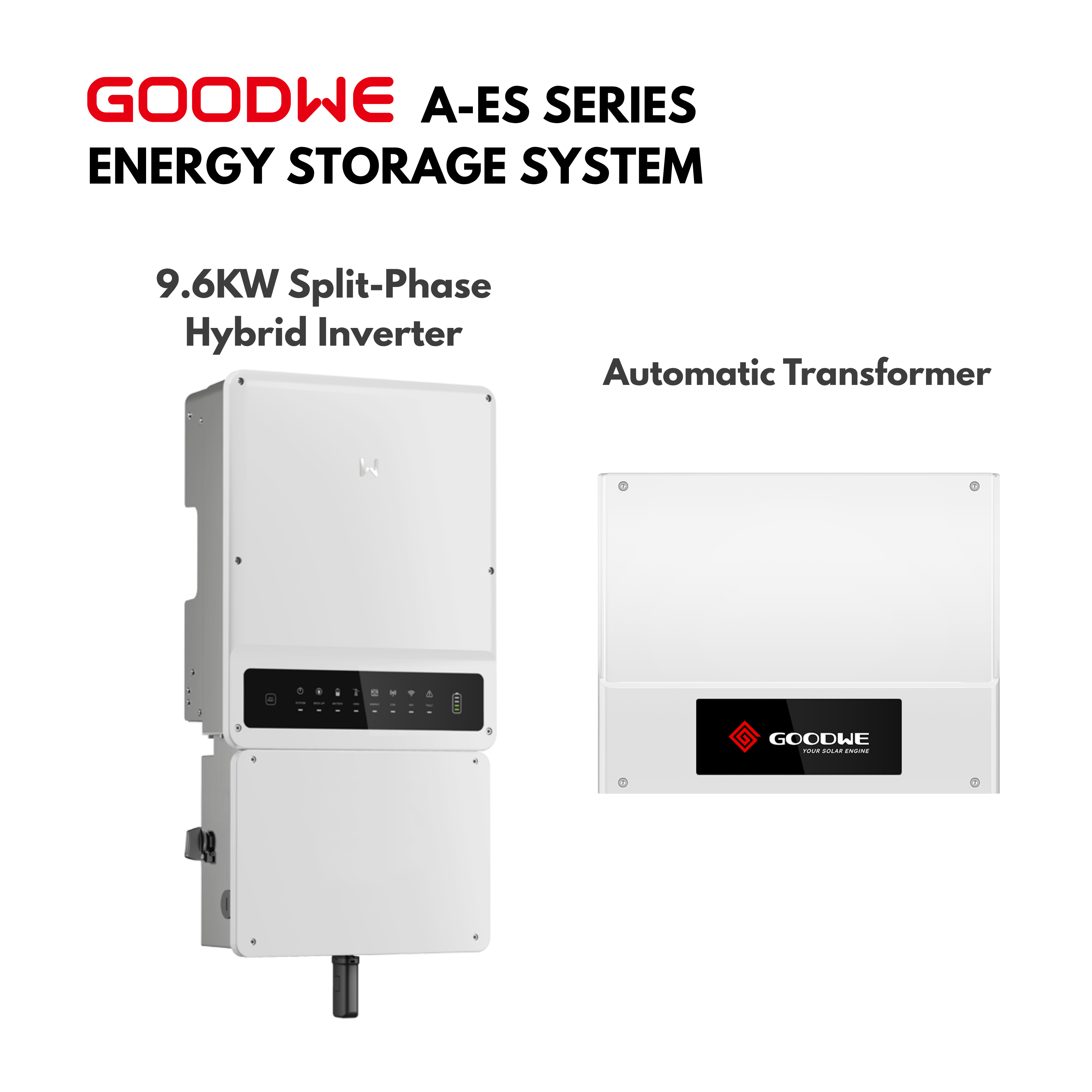 GoodWe A-ES Hybrid Inverter 9.6KW | Split Phase | up to 4MPPTs with Au ...